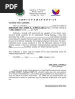 Certificate of Attestation Editable Form | PDF