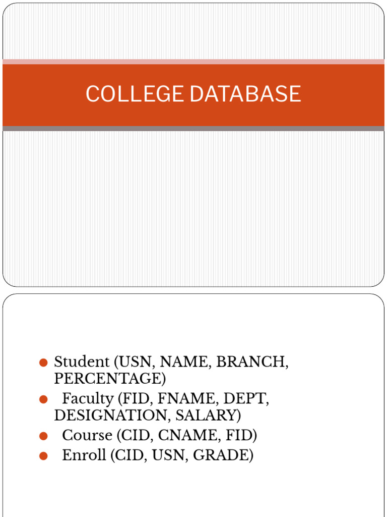 College Database | PDF
