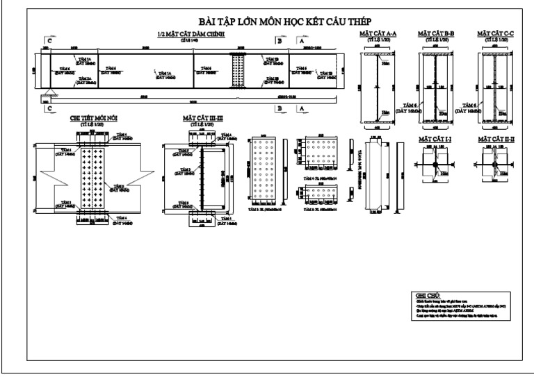 Kết Cấu Thép Luyện Cơ Tay-BẢN VẼ KCT A1 | PDF