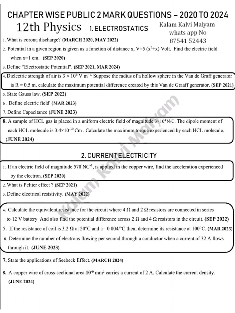 12th Physics em | PDF