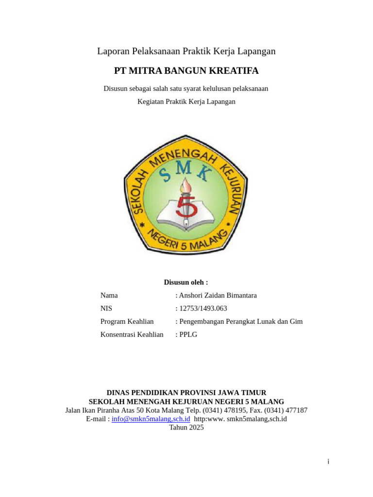 Laporan PKL 2025 | PDF