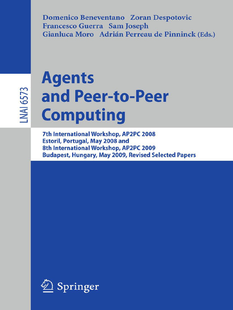 Agents And Peer To Peer Computing Pdf Altruism Peer To Peer