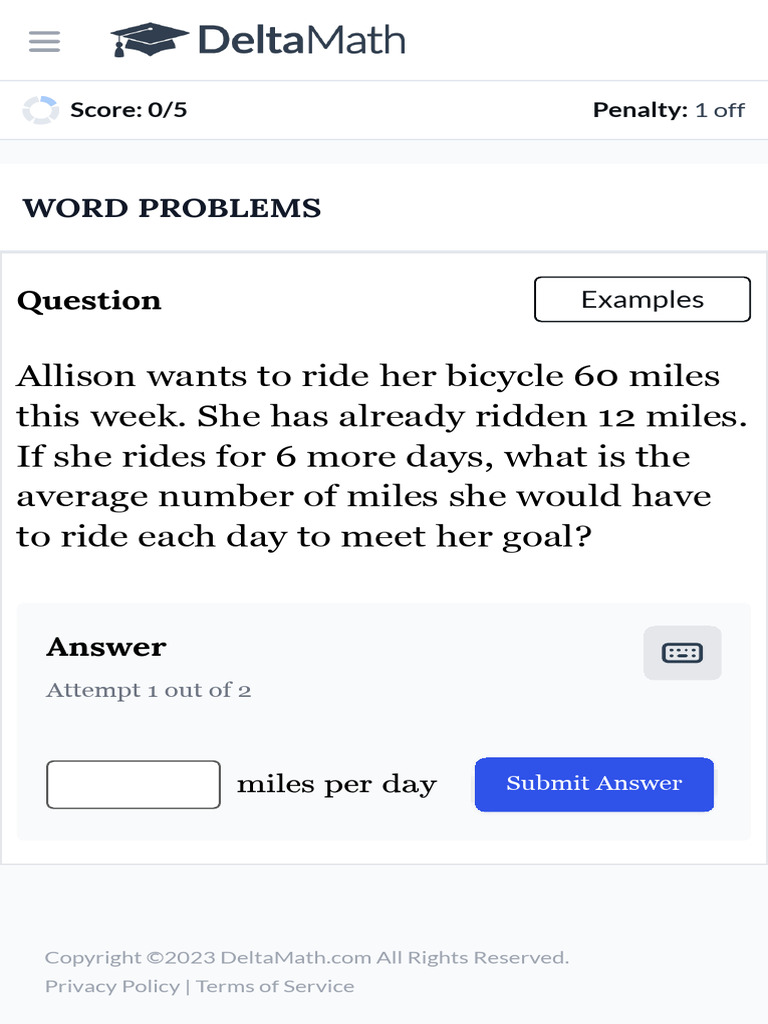 DeltaMath Student Application 7 | PDF