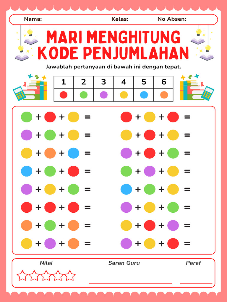 Lembar Kerja Koding Matematika Anak | PDF