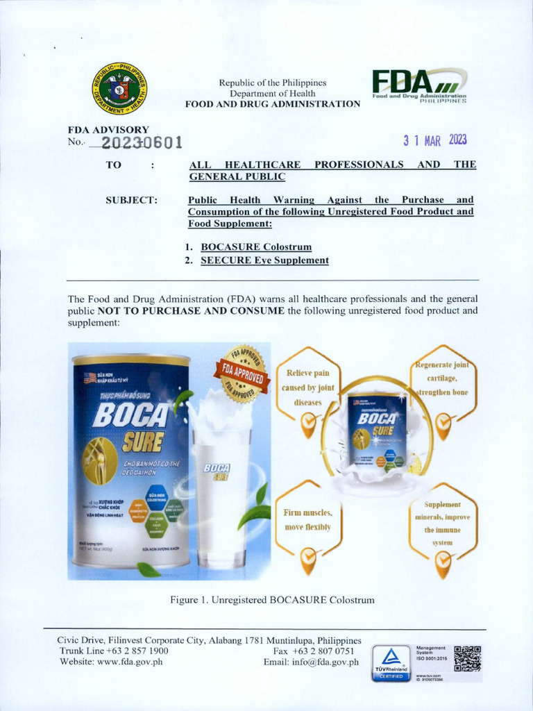FDA Advisory No.2023 0601 | PDF