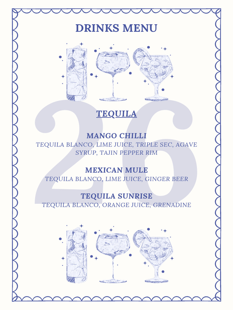 26 Drinks Menu | PDF