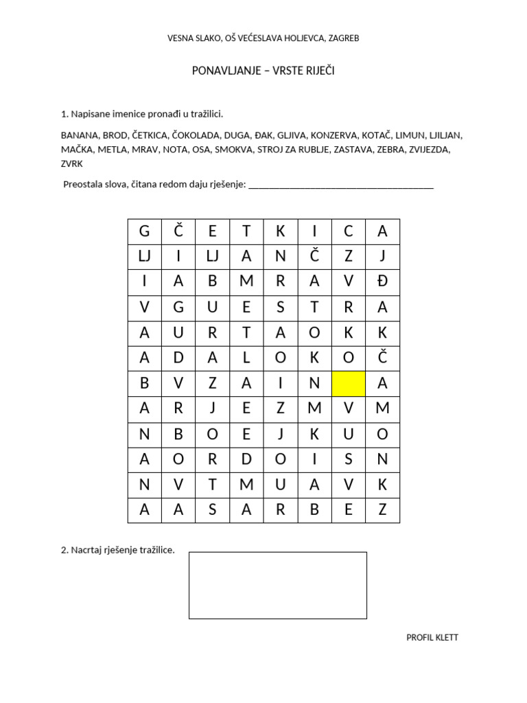 Ponavljanje-Vrste Rijeci Repozitorij | PDF