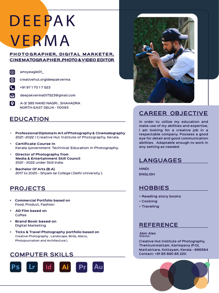 Photographer Videographer - Deepak Verma | PDF | Imaging