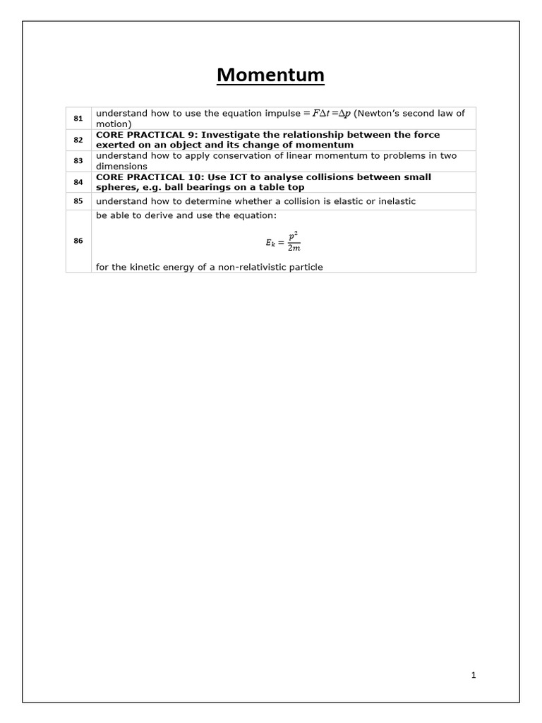Further Mechanics 2024 Momentum+Circular Motion Solutions | PDF | Collision | Momentum