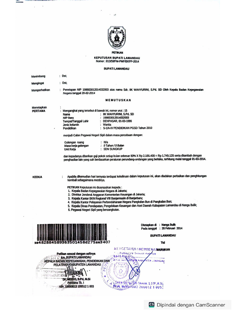 SK Cpns Pns Iik 2025 | PDF