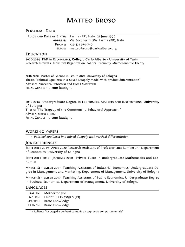 CV Broso | PDF