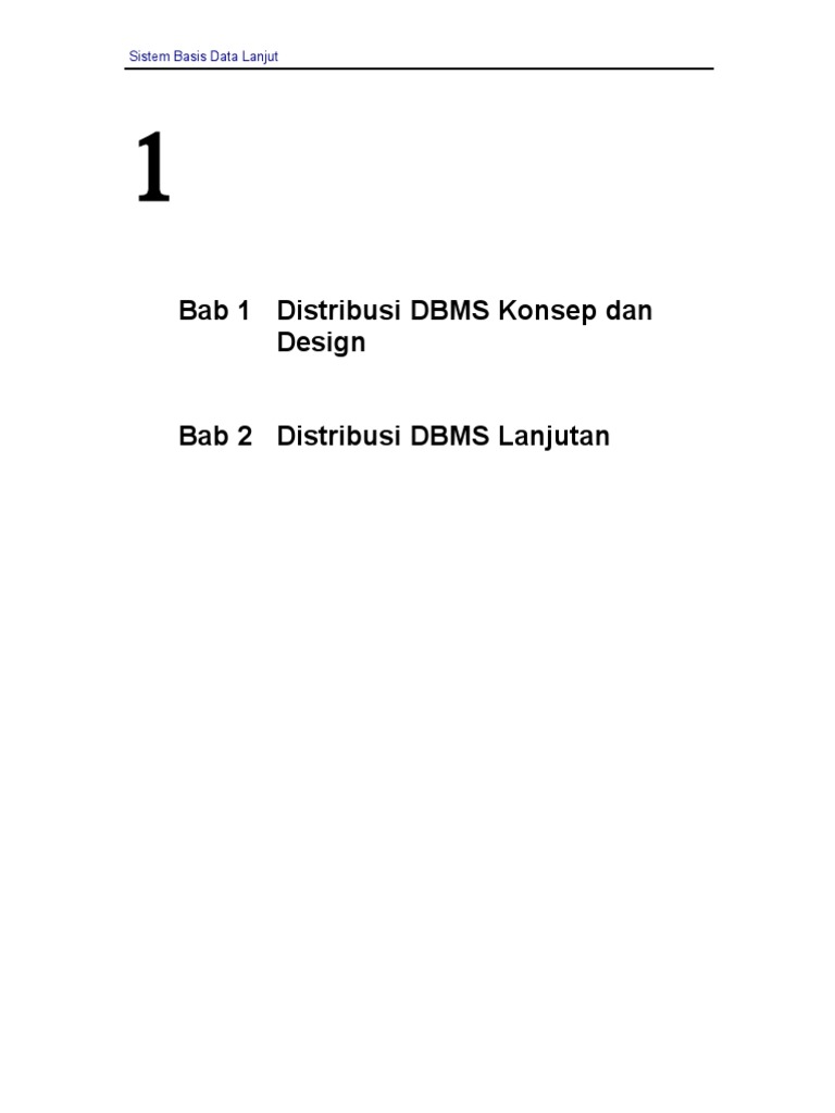 BAB 1 DDBMS Konsep Dan Design | PDF | Komputer