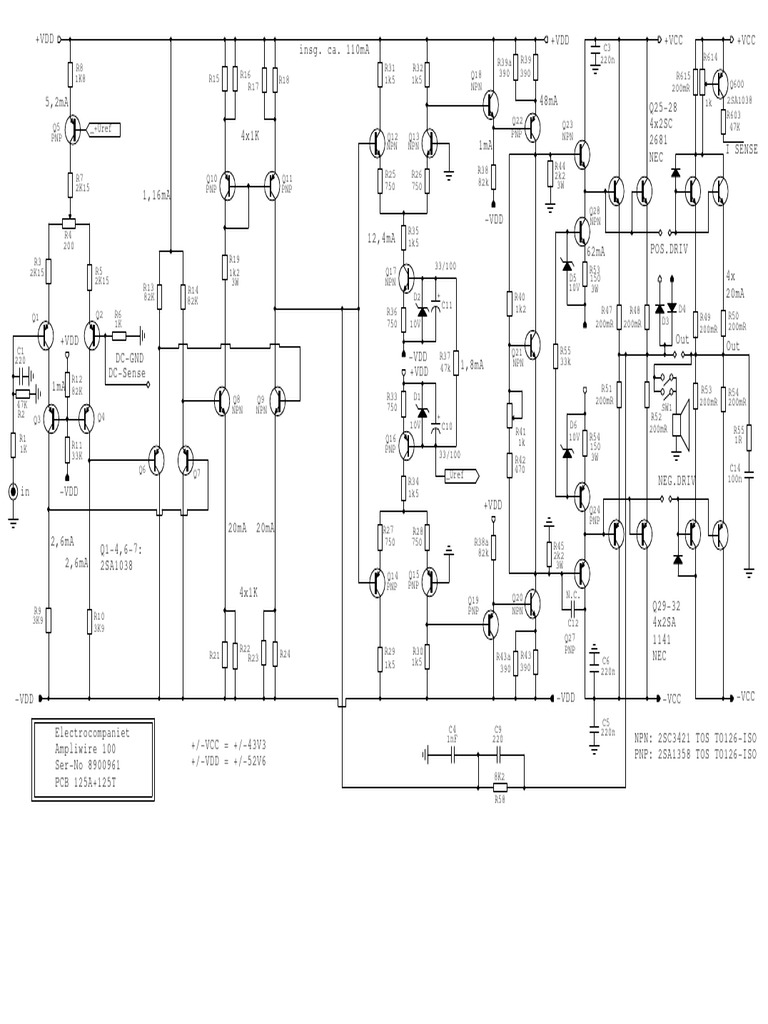 C ... - A-Electrocompaniet Ampliwire 100.Ckt | PDF