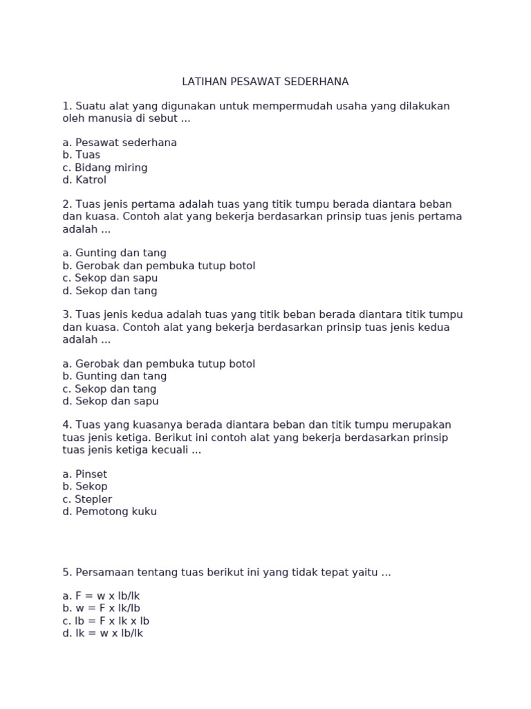 Jenis-Jenis Tuas dan Contohnya | PDF
