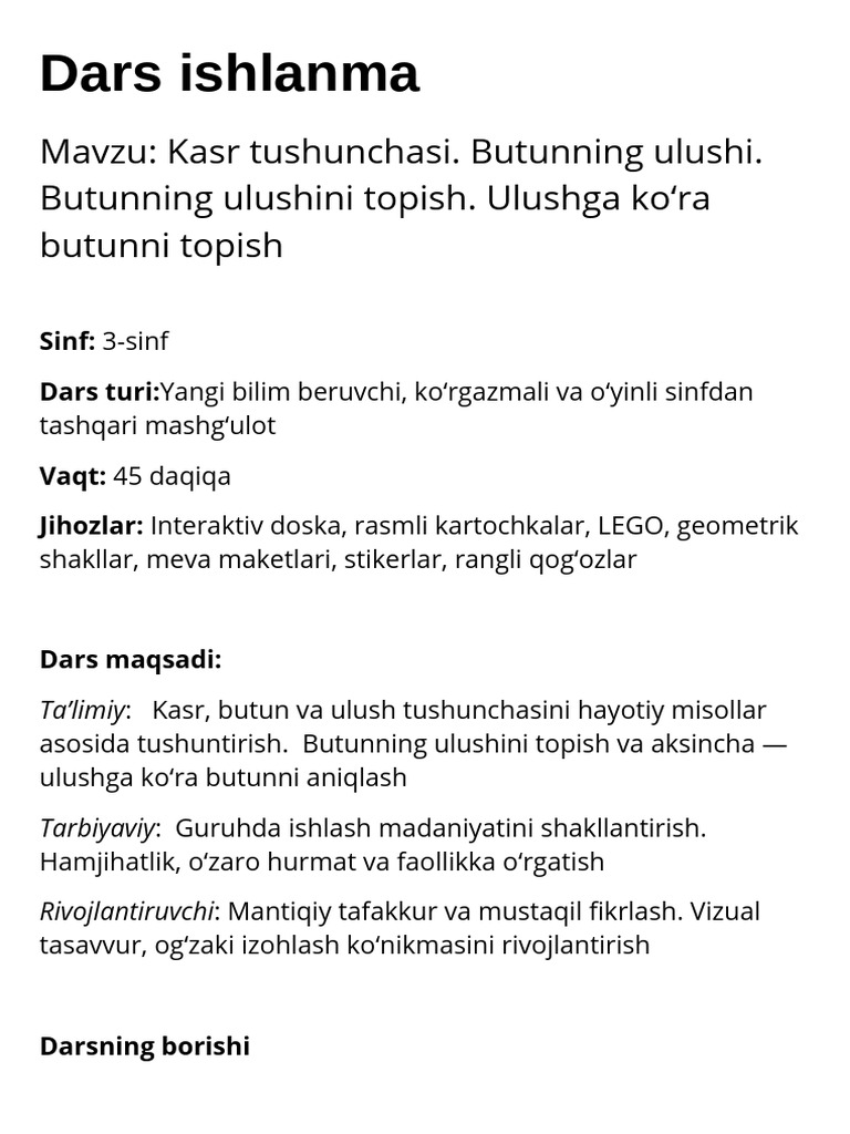Dars ishlanma_20250509_115530_0000 | PDF