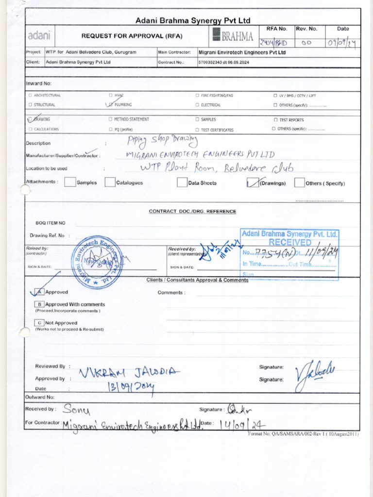 Approved Shop Drawing | PDF