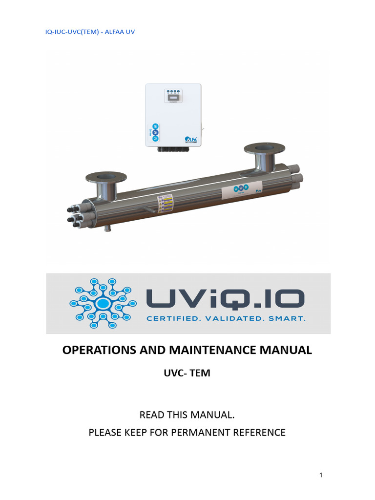 Alfaa UV Operations Manual | PDF | Ultraviolet | Ozone