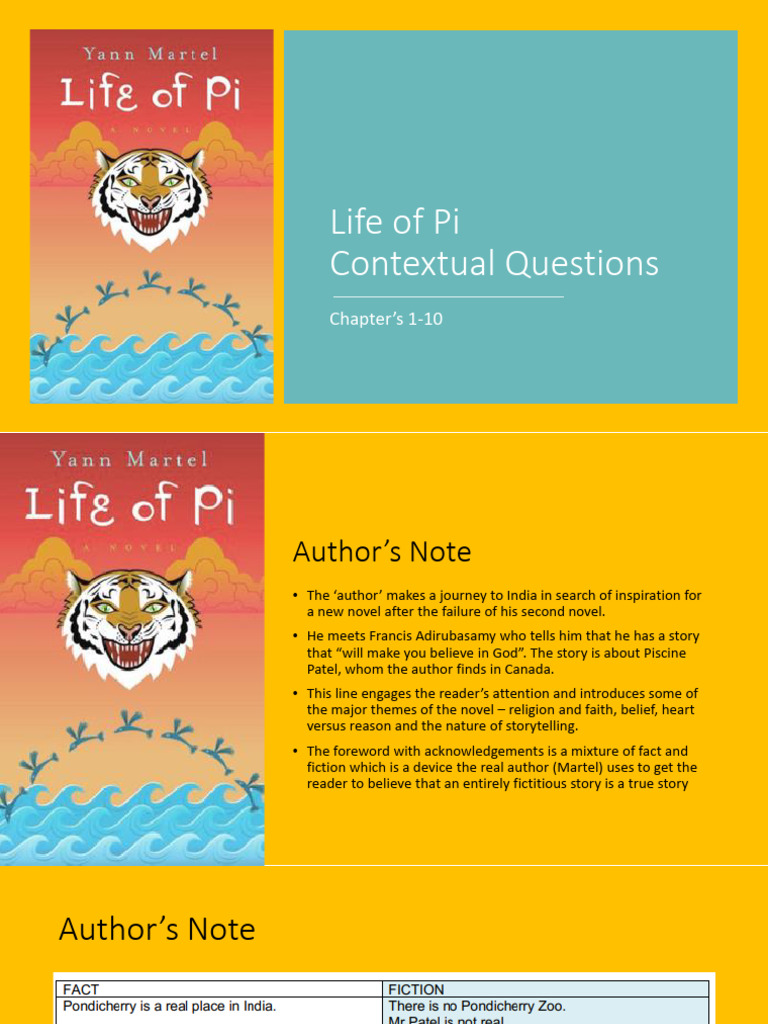 Life of Pi - Chapter 1-10 Questions | PDF | Faith | Atheism