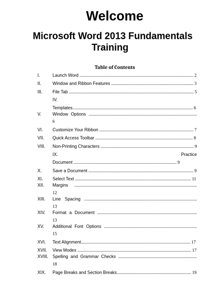 Virtual Learning - Microsoft Word 2013 Fundamentals Manual | PDF | Microsoft Word | Window ...