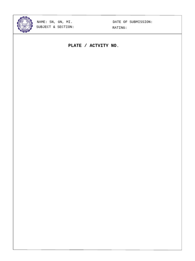 General Format of Activities | PDF
