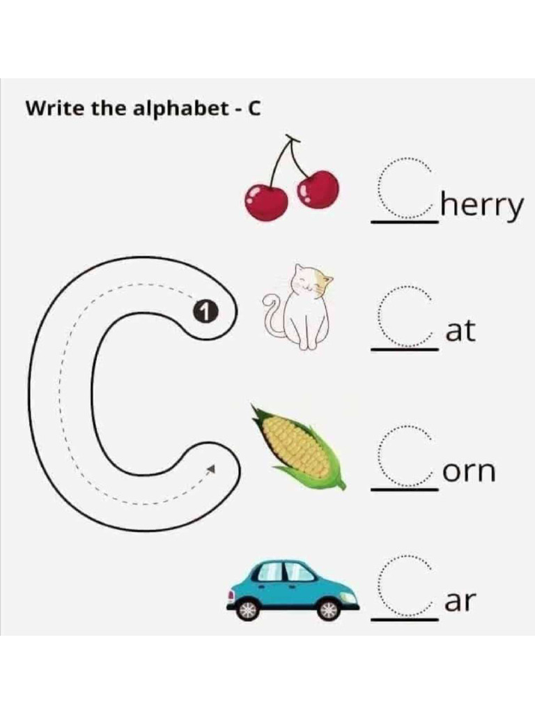 Alphabet Tracing of C For Beginners | PDF