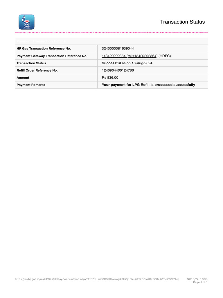 Transaction Status | PDF