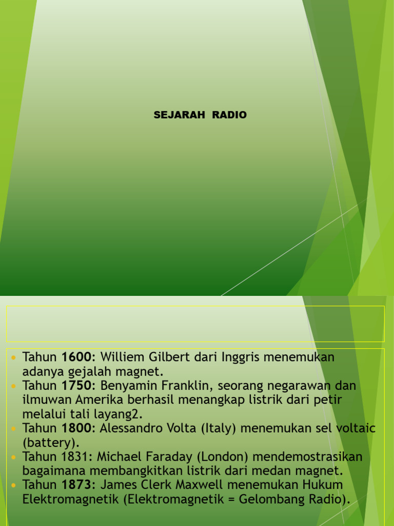 Sejarah dan Perkembangan Radio | PDF