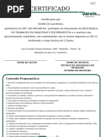 MODELO CERTIFICADO NR-12 | PDF