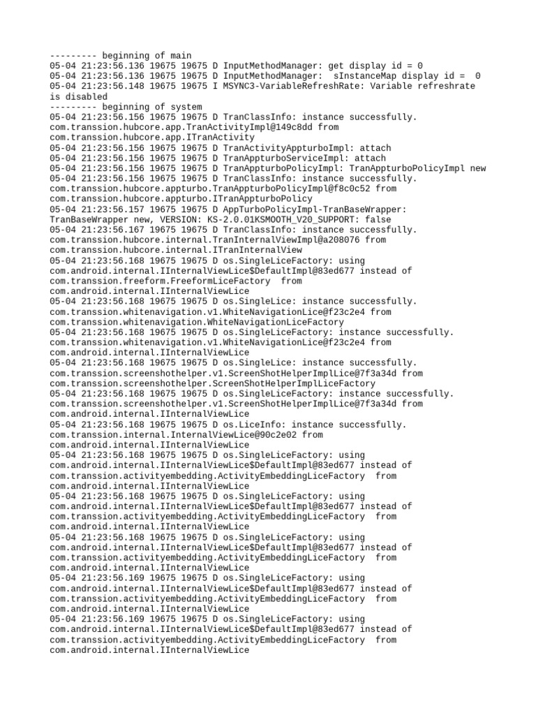 logcat_1714829036092 | PDF | Operating System Families | Software Engineering