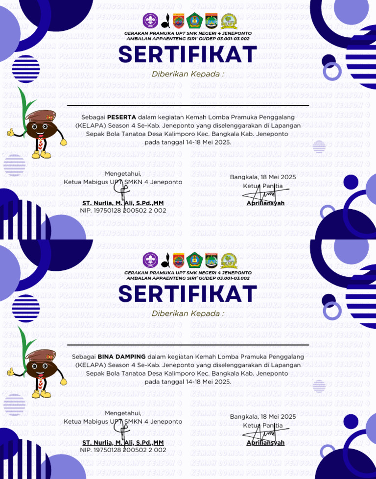 Sertifikat Peserta | PDF