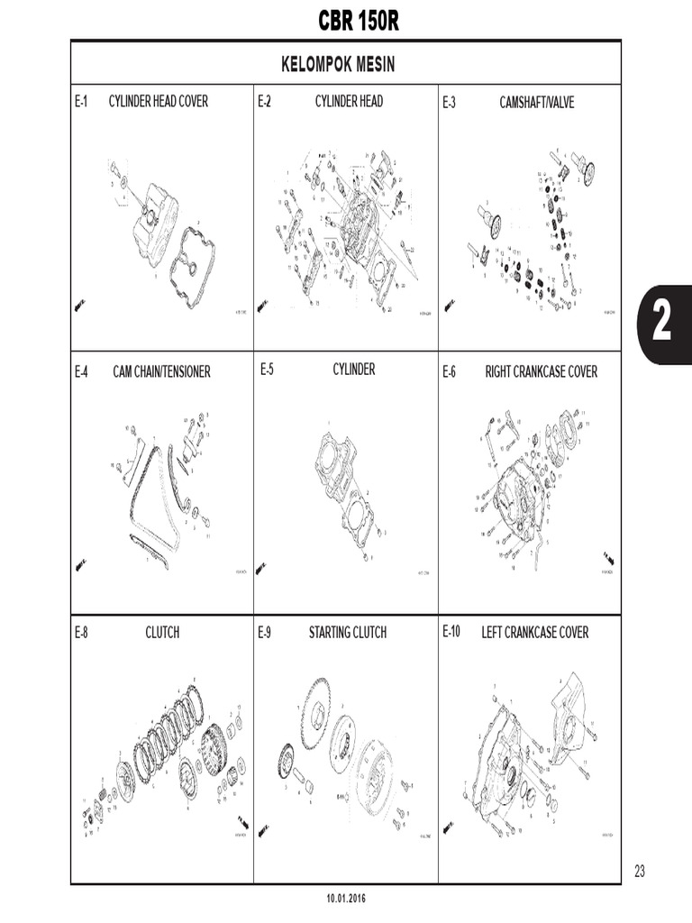 2016 CBR 150R -零件手冊K45G印尼 | PDF