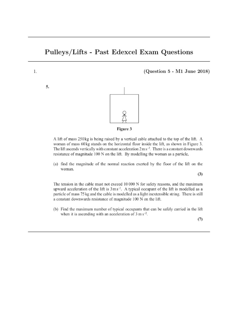 As Pulleys Exam Questions | PDF