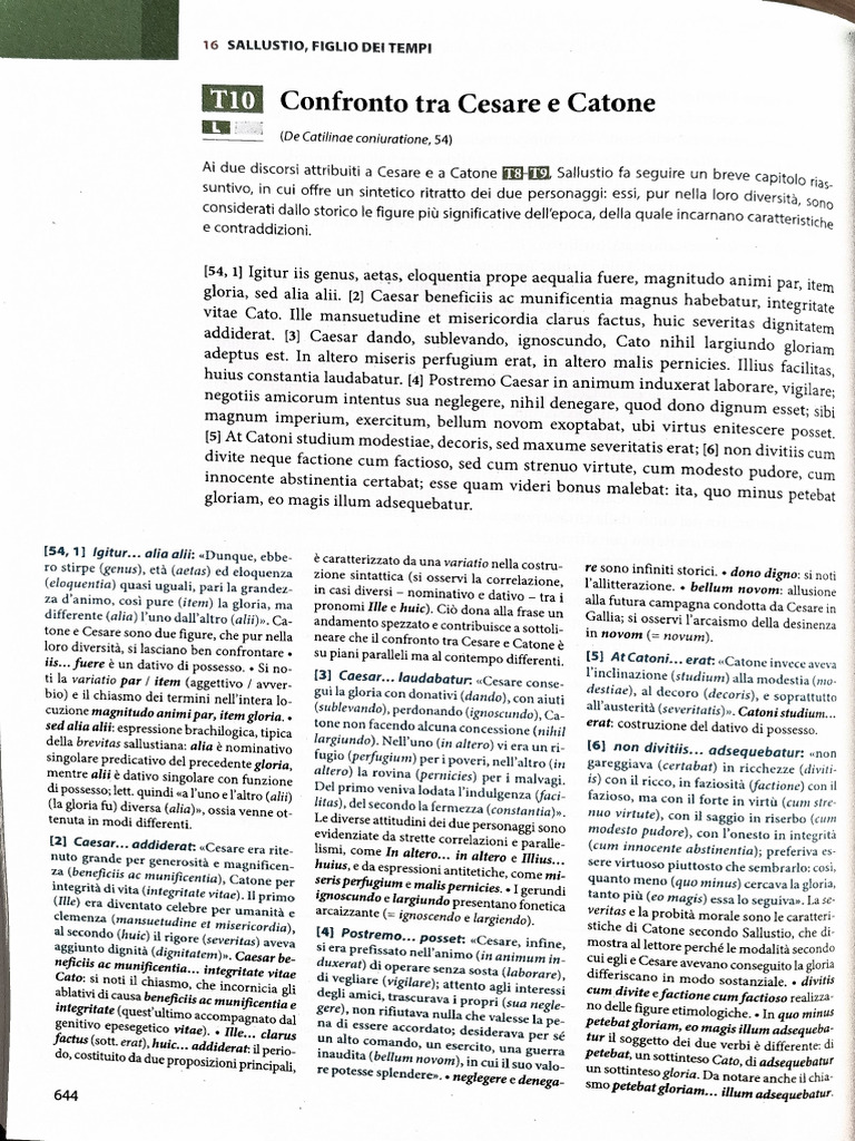 Confronto Cesare Sallustio 1 | PDF