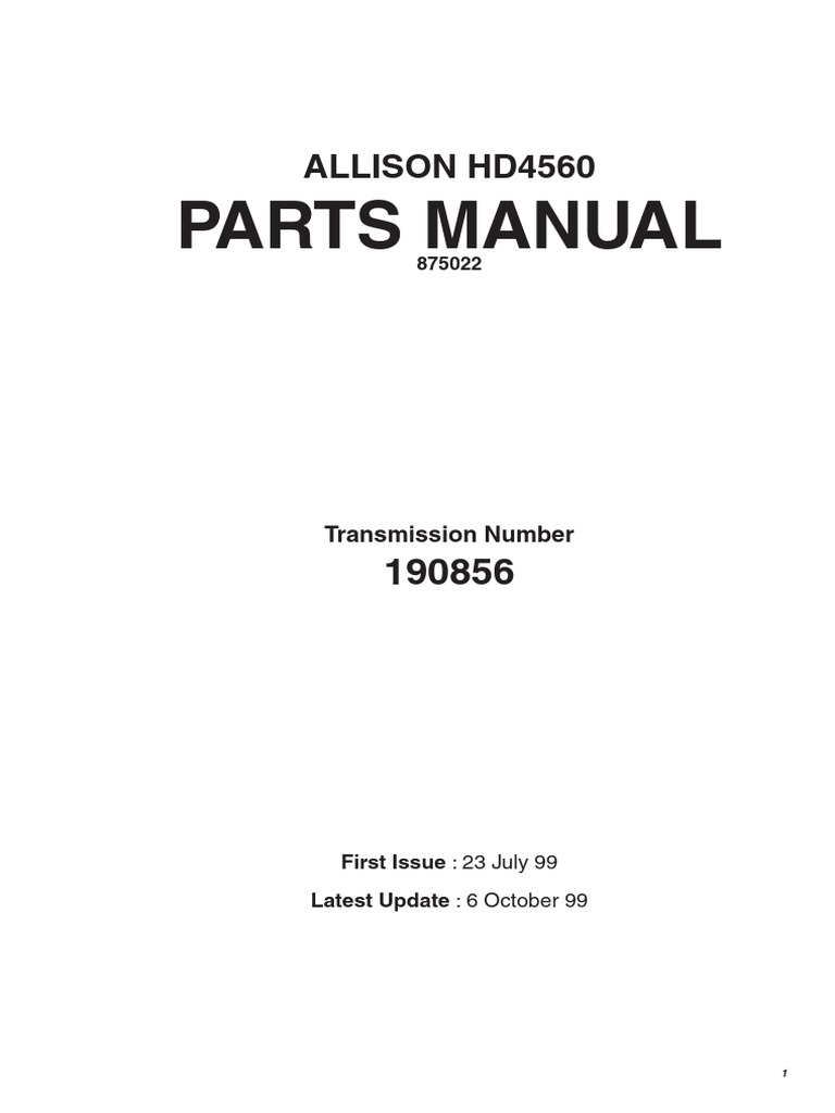 HD4560 Parts Manual Overview | PDF | Electrical Connector | Clutch