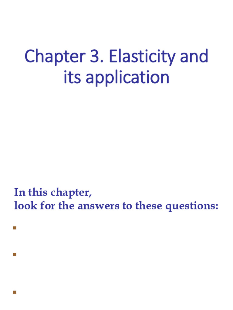 Students - Chapter 3. Elasticity and Its Application - Thuong | PDF ...