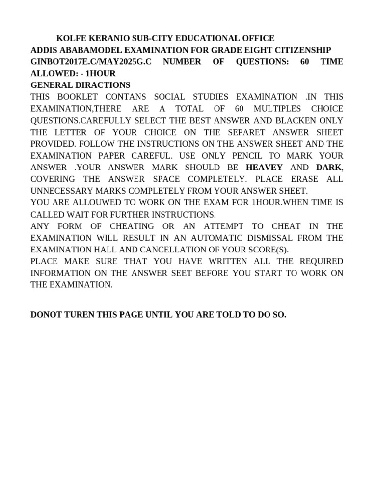 Eighth Grade Citizenship Exam Guide | PDF | Democracy | Political ...