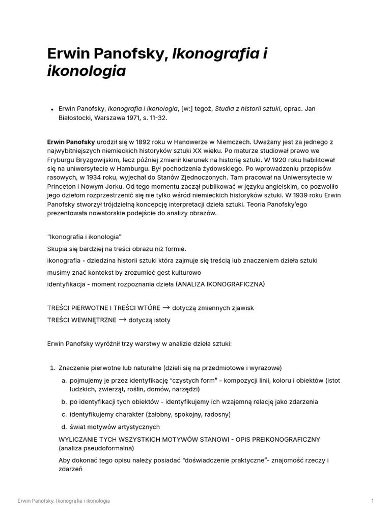 Panofsky | PDF