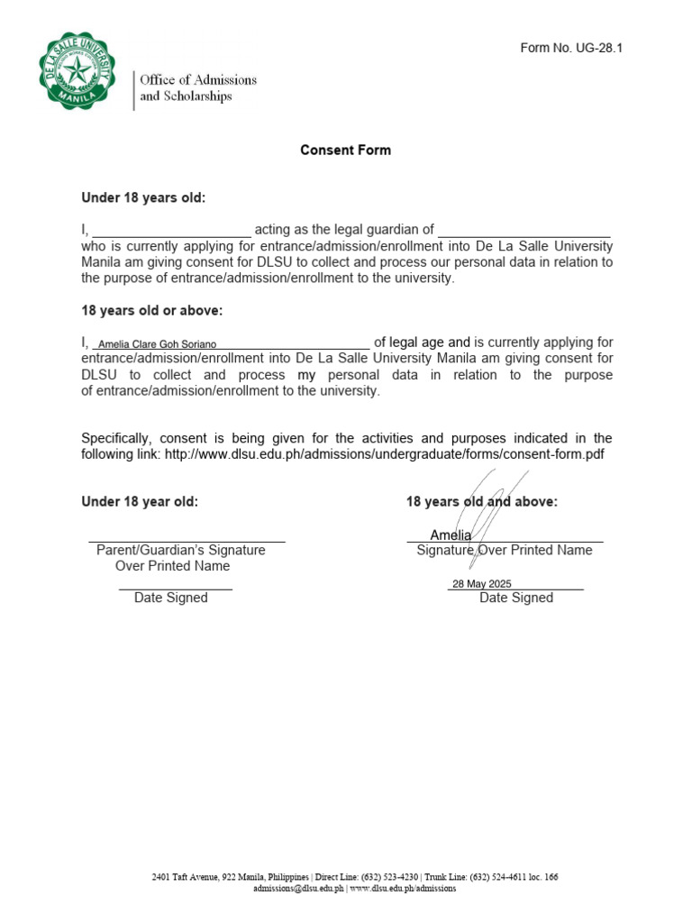 Consent Form Short Version | PDF