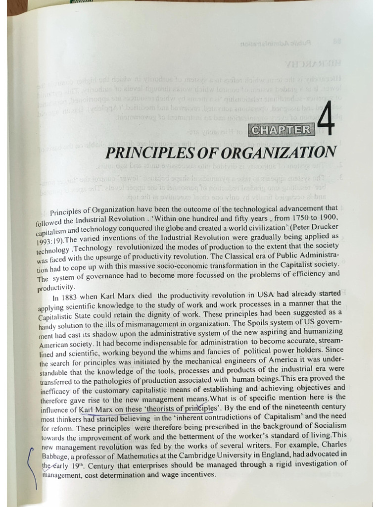 Principle of Organisation | PDF