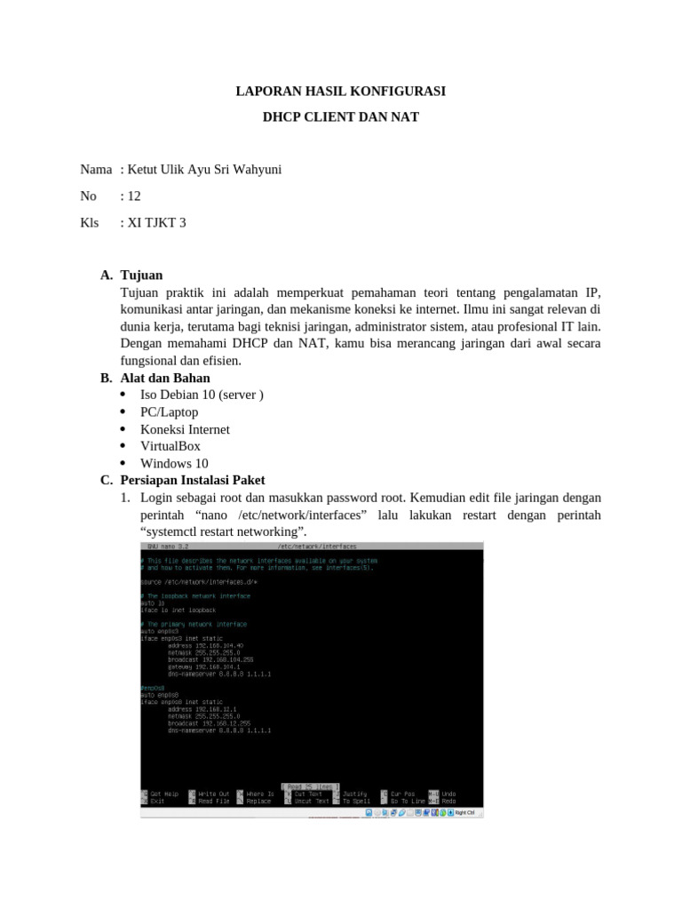Konfigurasi DHCP Dan Nat | PDF