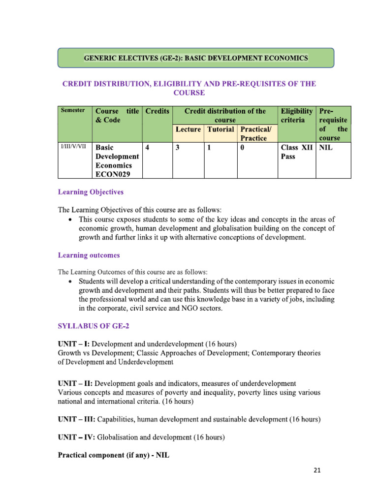 Basic Development Economics | PDF