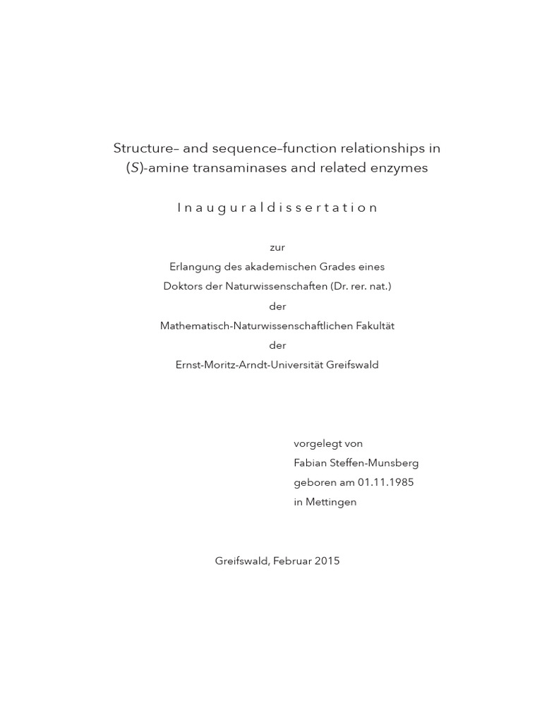 Diss Steffen Munsberg Fabian | PDF | Enantioselective Synthesis ...