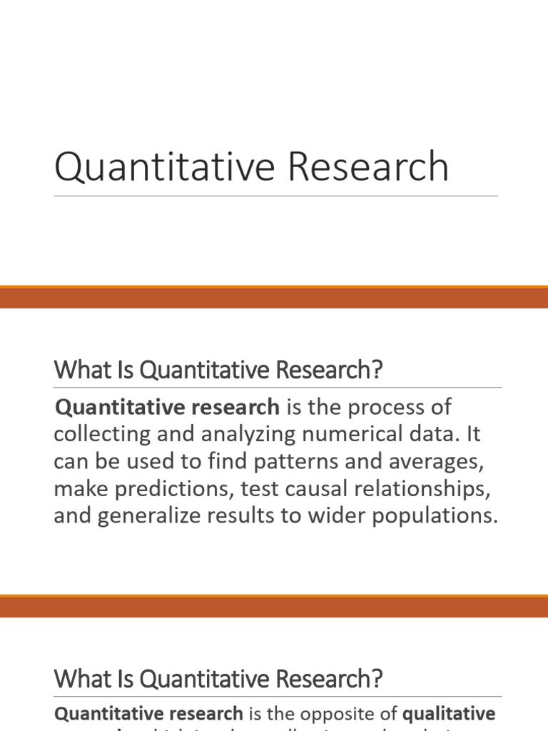 Understanding Quantitative Research Methods | PDF | Quantitative ...