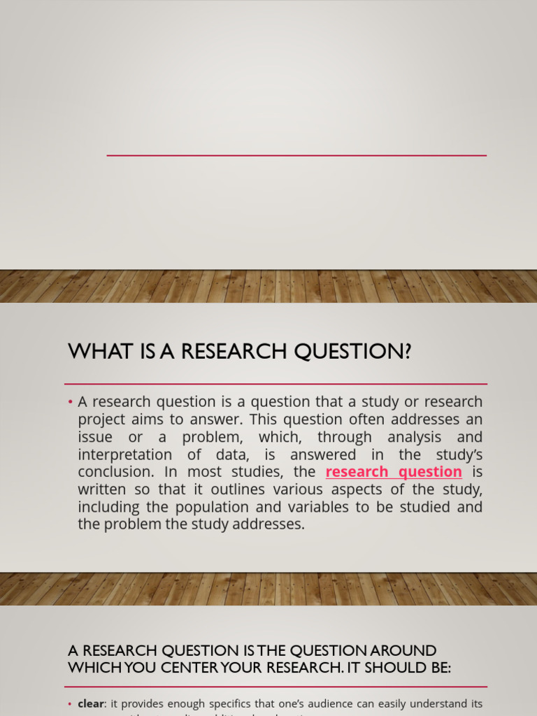 How To Write A Research Question | PDF | Question | Social Networking ...