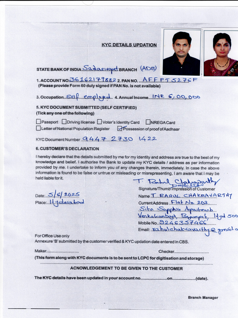 Kyc Application | PDF