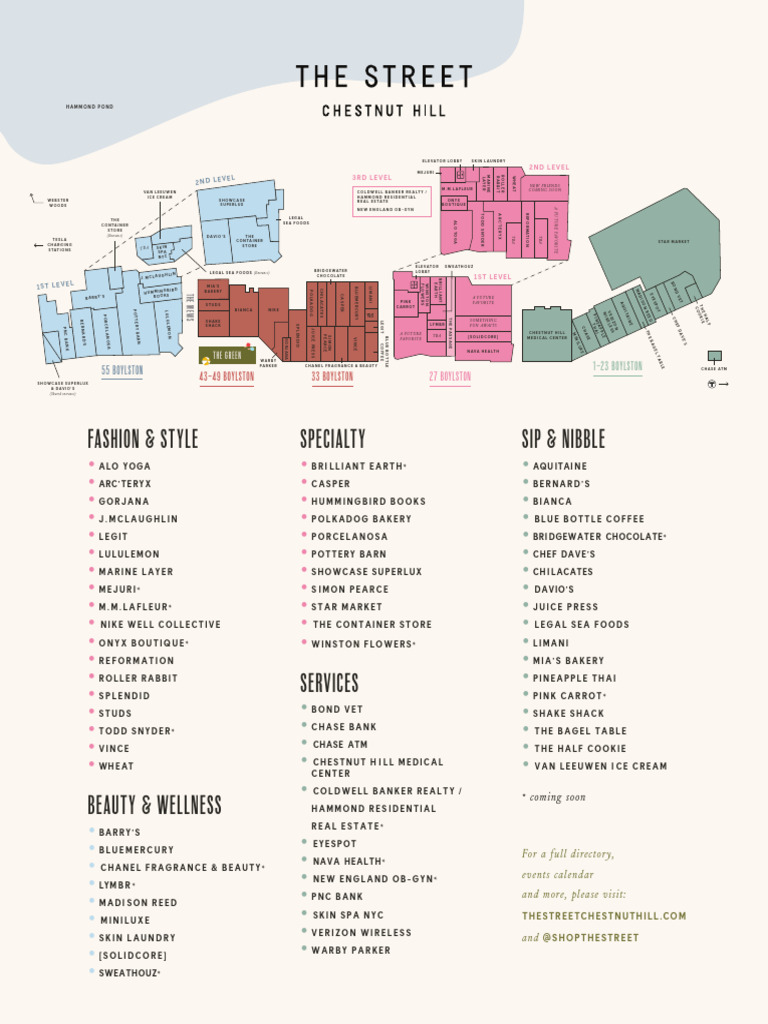 Chestnut Hill Mall Directory Map | PDF