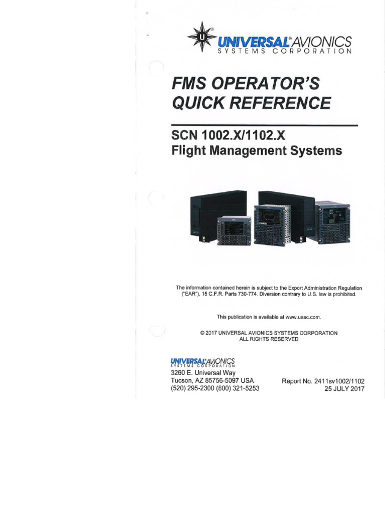 Fms Operator's Quick Reference 3 | PDF