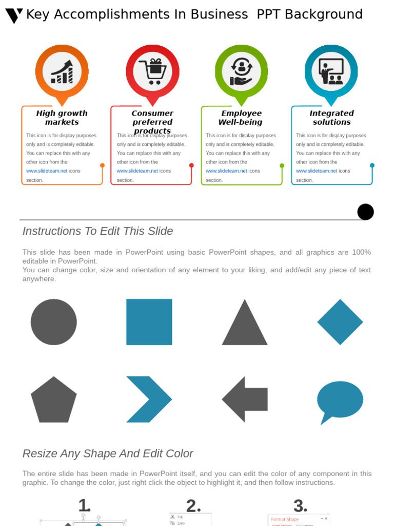 Key Accomplishments in Business PPT Background WD | PDF | Icon ...