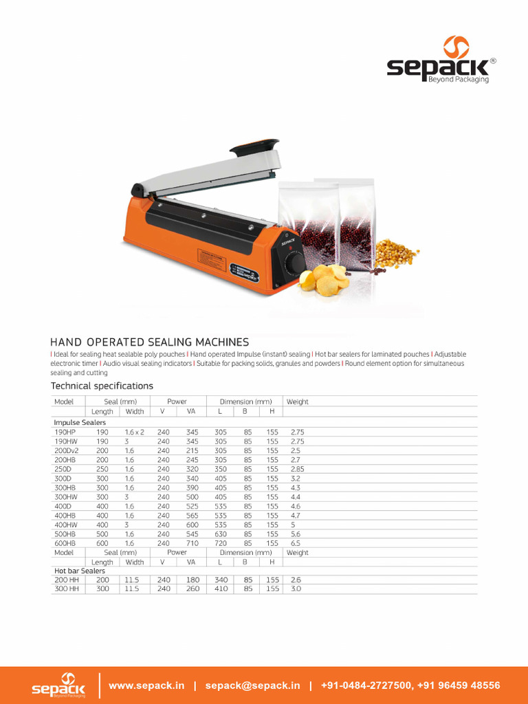 Sepack Sealer | PDF