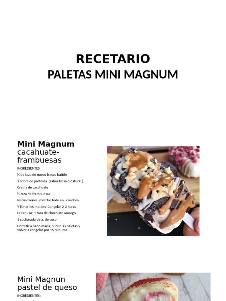 Mini Magnum | PDF | Helado | Chocolate